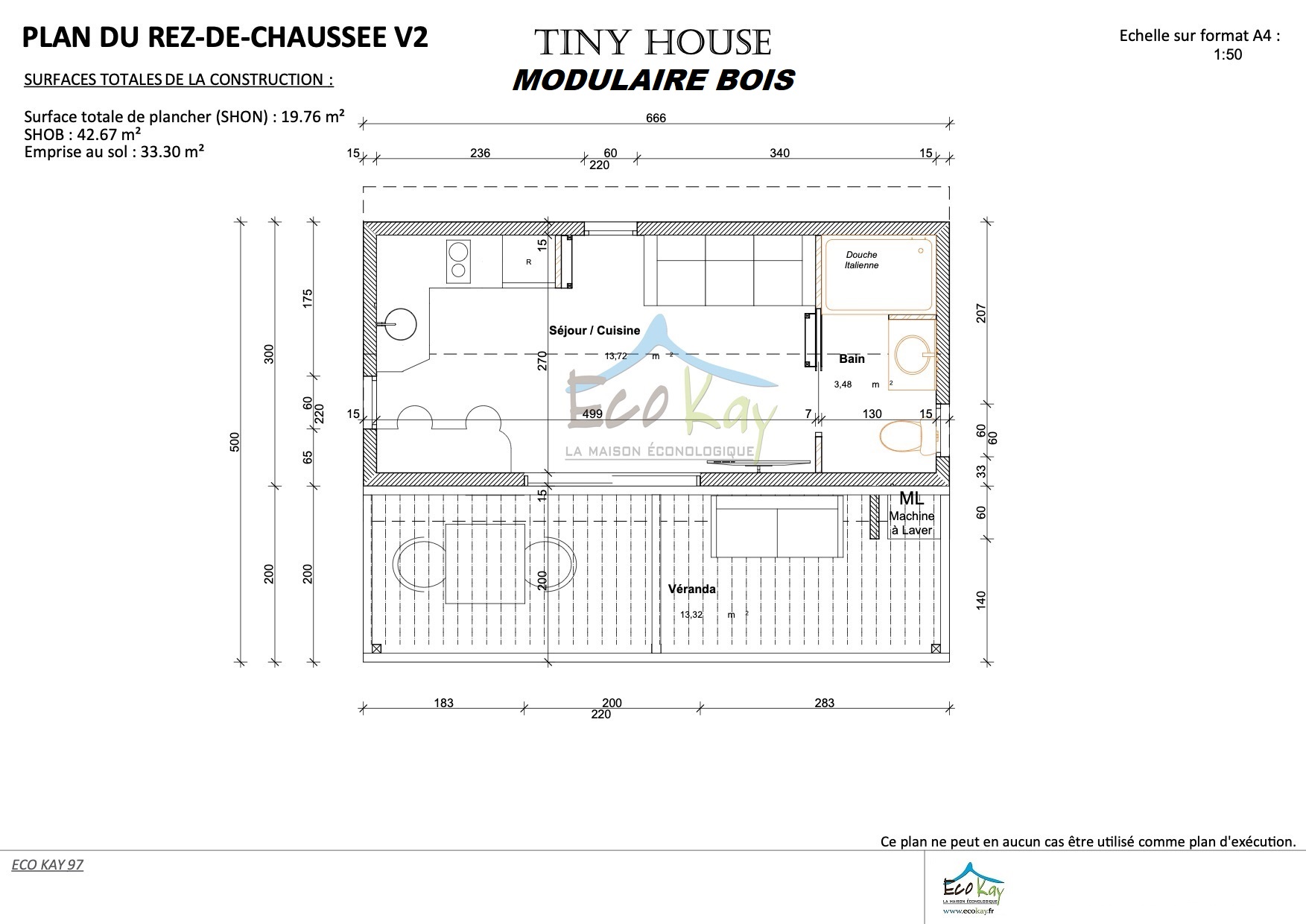 TINY MODUL' HOUSE T1 STUDIO | Ecokay.fr